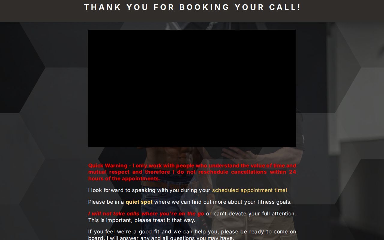 Thank You For Booking!